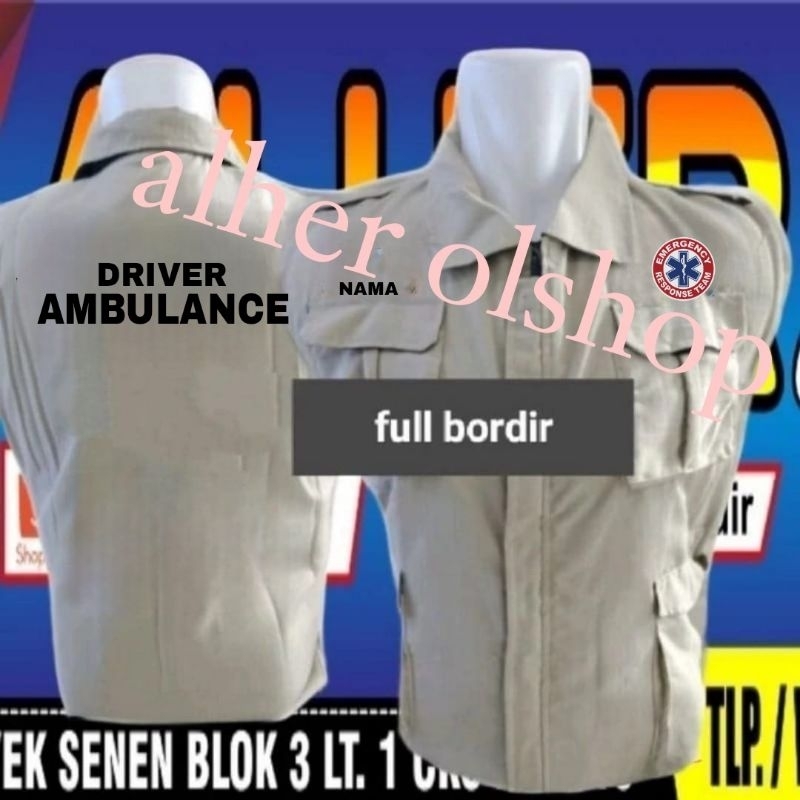 Jual rompi driver ambulance rompi kerja driver ambulance rompi vest ...