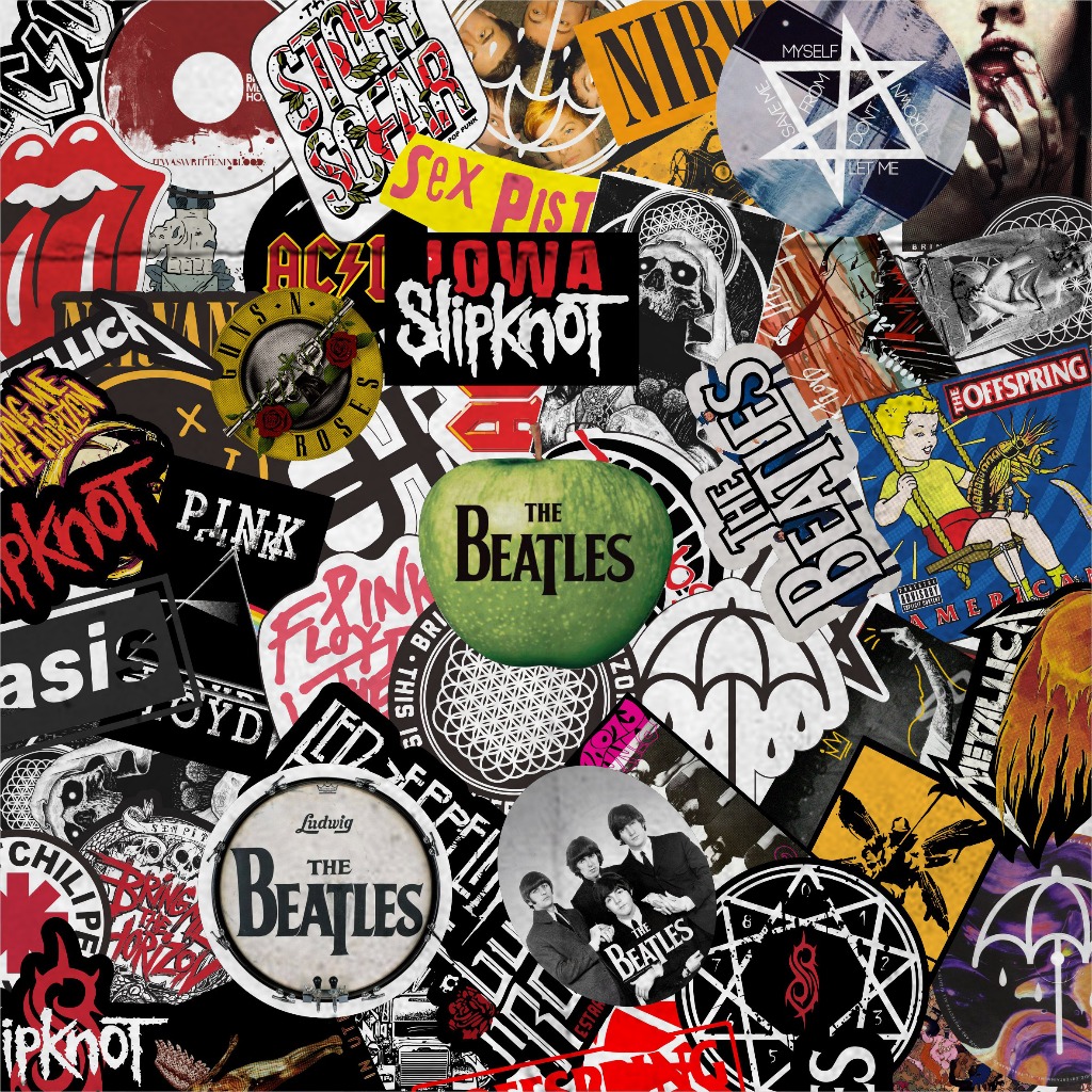 Jual Stiker Pack Band || BMTH Nirvana Metalica The Bitles Guns And ...