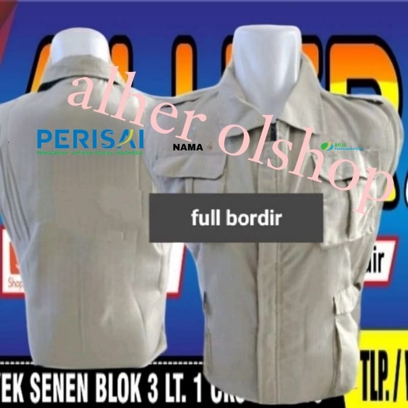 Jual rompi bordir BPJS rompi BPJS rompi kerja BPJS rompi vest BPJS ...