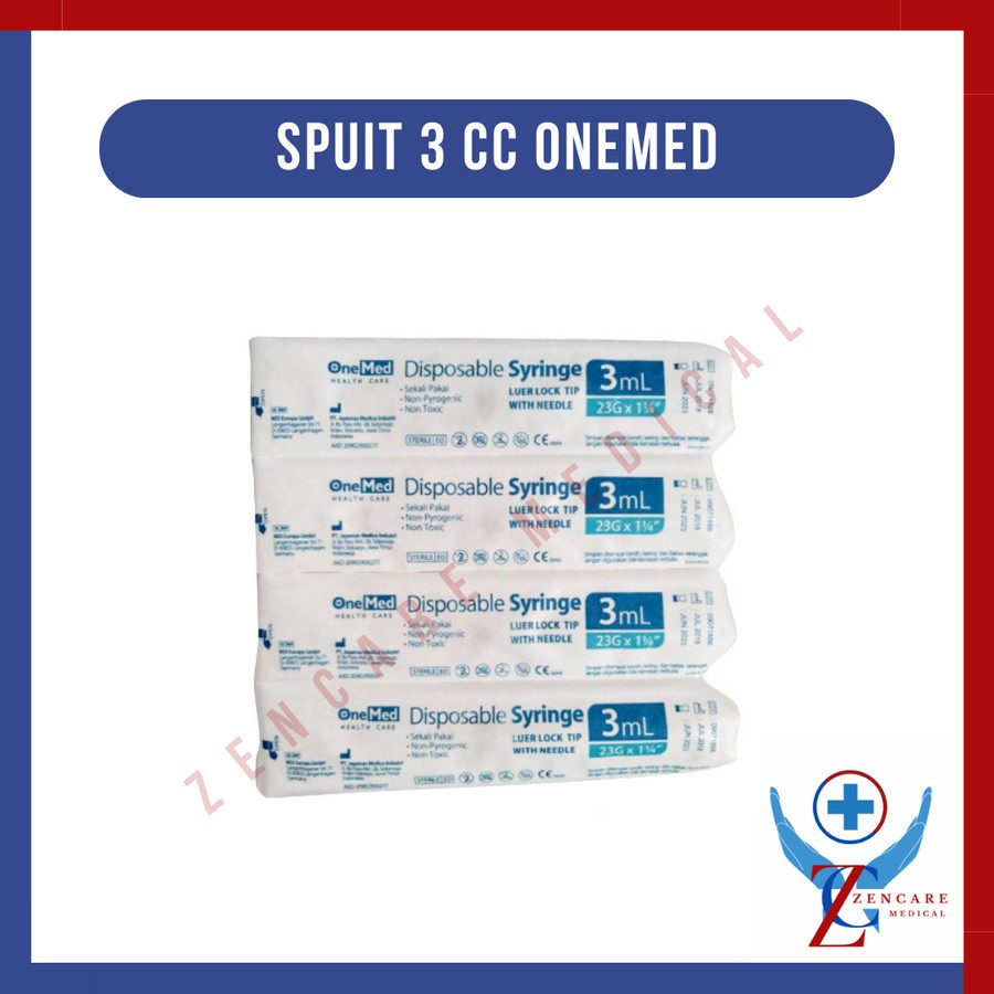 Jual Spuit 3 CC OneMed / Syringe 3 ML OneMed Eceran | Shopee Indonesia