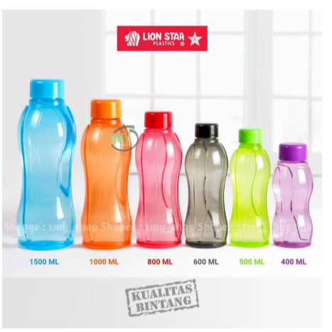 Jual Botol air minum jumbo 1 / 1.5 Liter Kulkas 1L / 1.5L lion star cool hydro bottle 500 ml ...