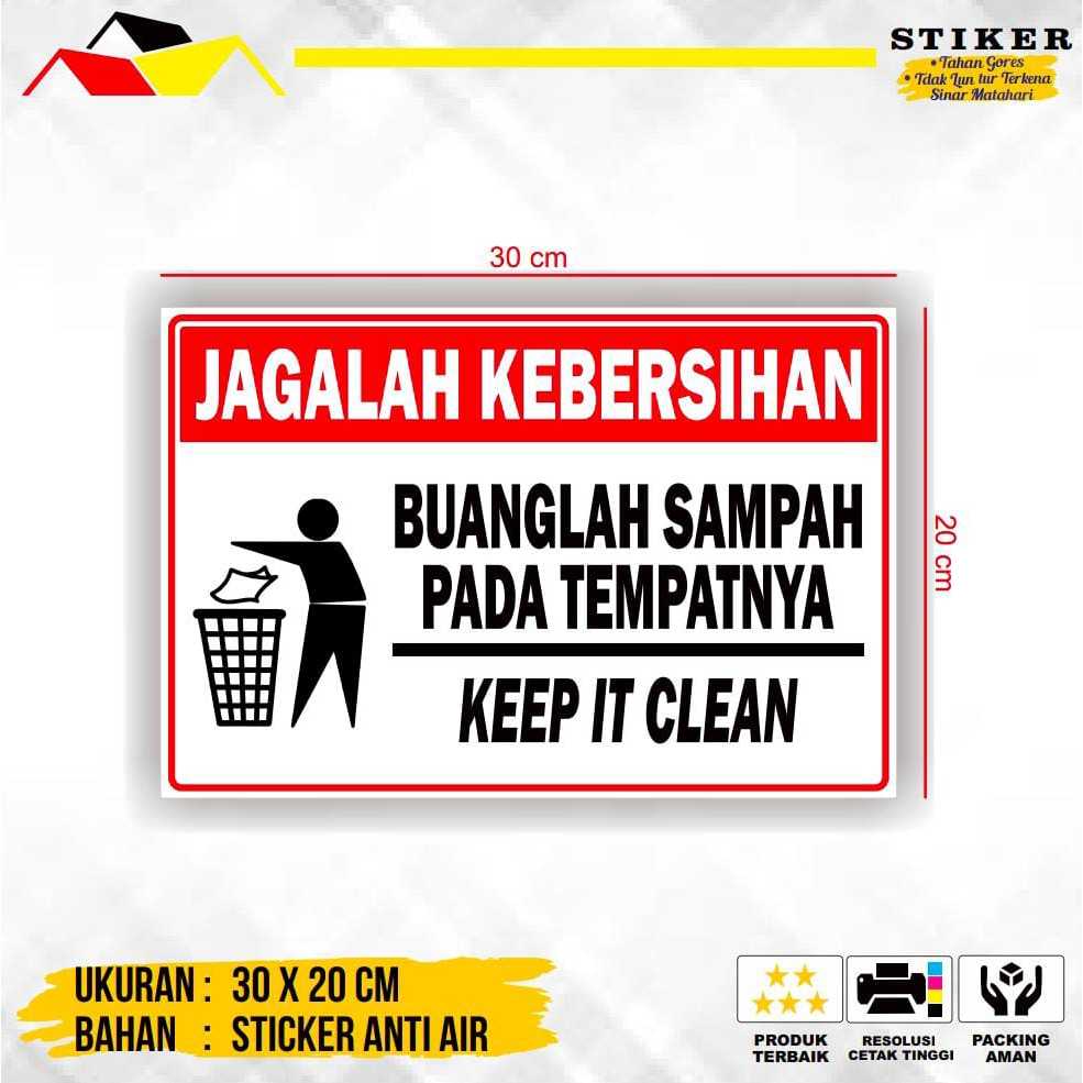 Jual STIKER JANGAN BUANG SAMPAH SEMBARANGAN, STIKER BUANGLAH SAMPAH ...
