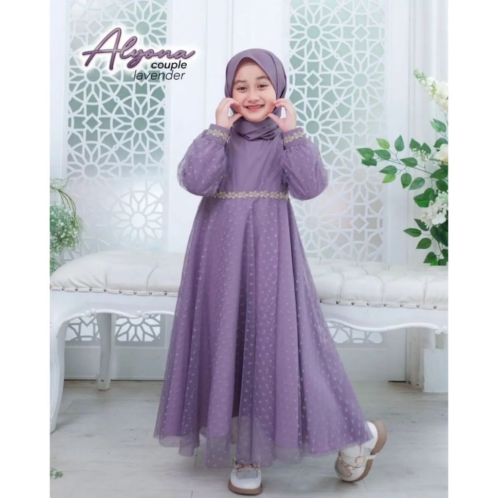 Jual alyona dress gamis pesta anak umur 7 sampai 10 tahun gamis anak ...