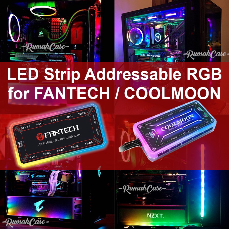Jual Promo LED STRIP ARGB 5v FANTECH COOLMOON Hub Controller ...