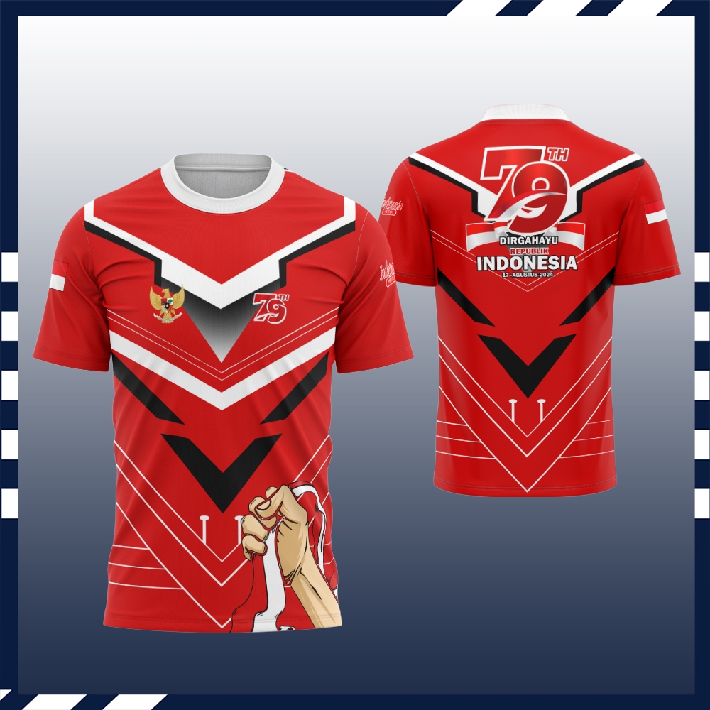 Jual Kaos Baju Jersey Pria Spesial 17-AGUSTUS 2024 Baju Kaos Pria HUT RI KE-79 2024 Terbaru Pull ...