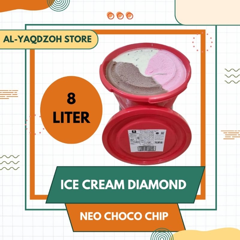 Jual Ice Cream Diamond | Neo Chocochip | 8 Liter | Shopee Indonesia