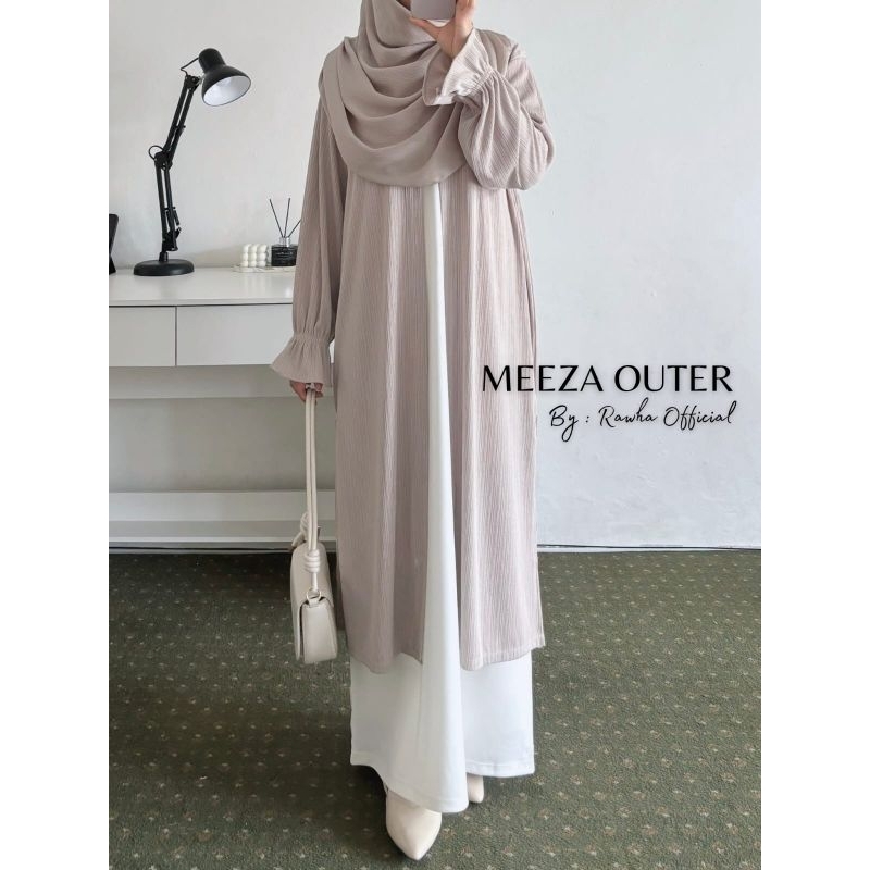 Jual MEEZA OUTER by Rawha | Knit long outer muslimah | Shopee Indonesia