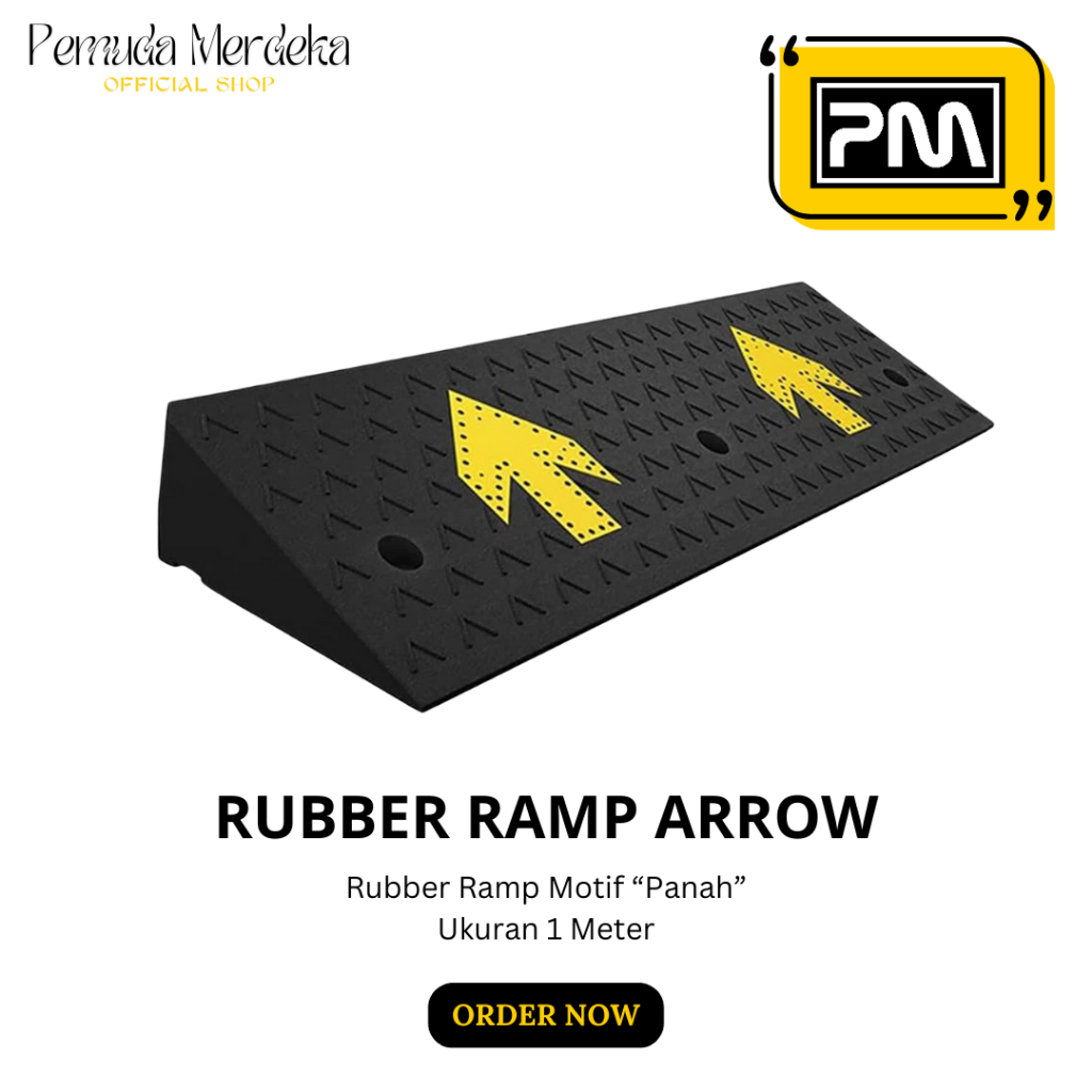 Jual Rubber Ramp Arrow Tanjakan Karet 1 Meter Tinggi 7/10/15cm Anti ...