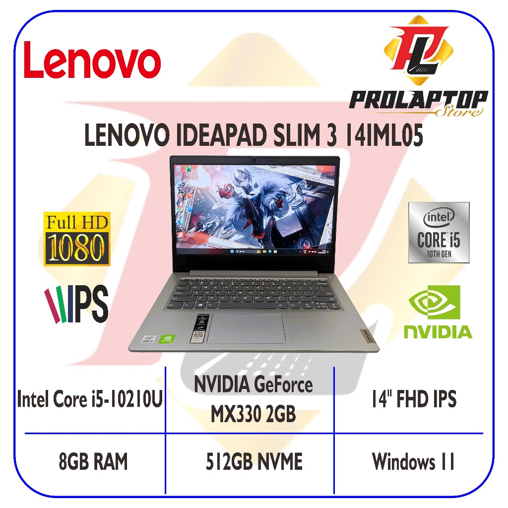 Jual LAPTOP SECOND Lenovo Ideapad Slim 3 14IML05 Intel Core i5-10210U ...