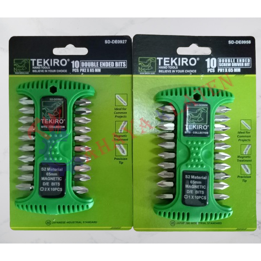 Jual Mata Obeng Tekiro (+/+) 65mm PH 1 Double Ended Screw Driver Bits ...