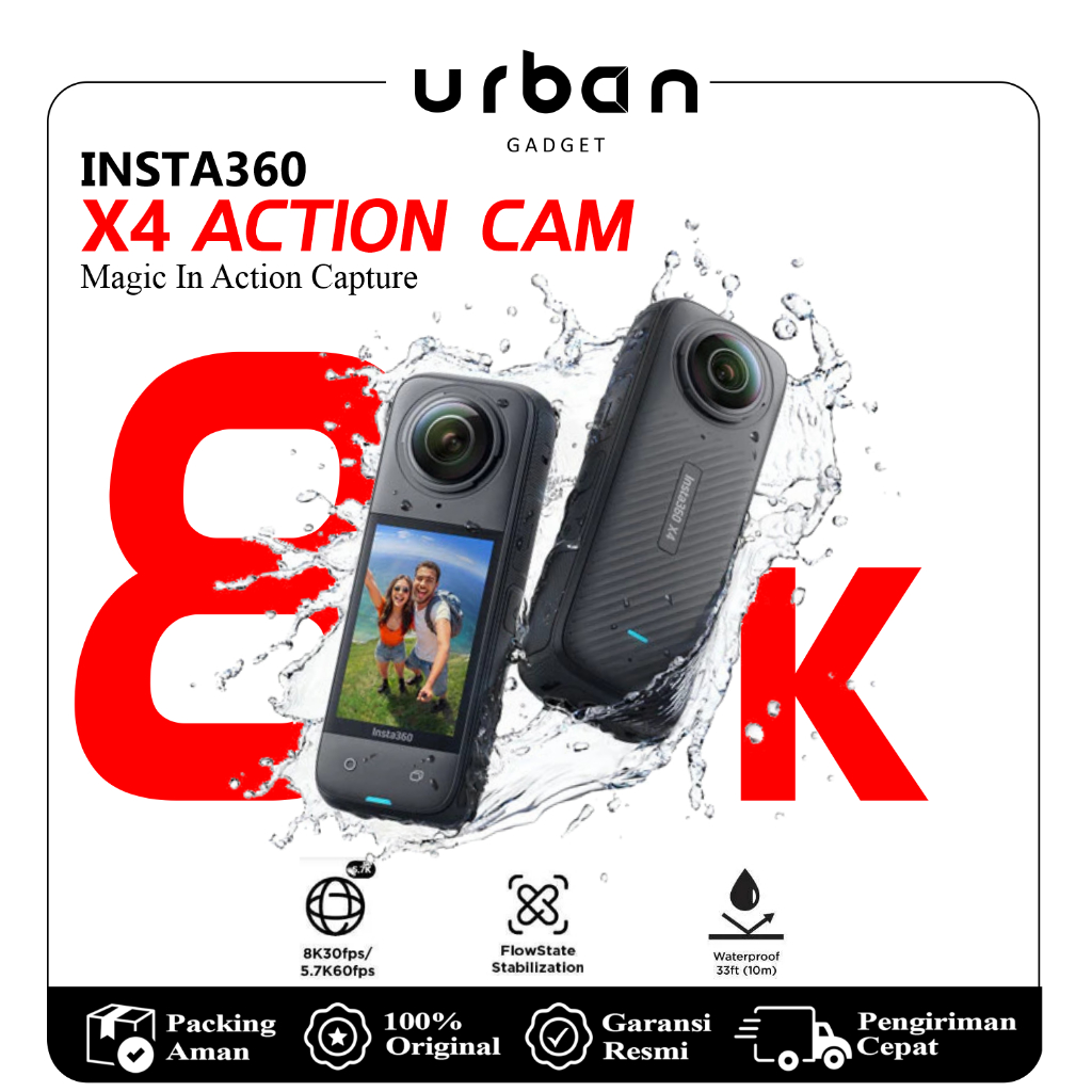 Jual Insta360 X4 Ultimate 8K 360 Action Cam Insta 360 ONE X4 Action Camera | Shopee Indonesia