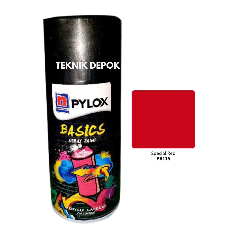 Jual Pylox Basics PB 115 Special Red Merah Cat Semprot Spray Paint Pilok Pilox Pylok 300 CC ...