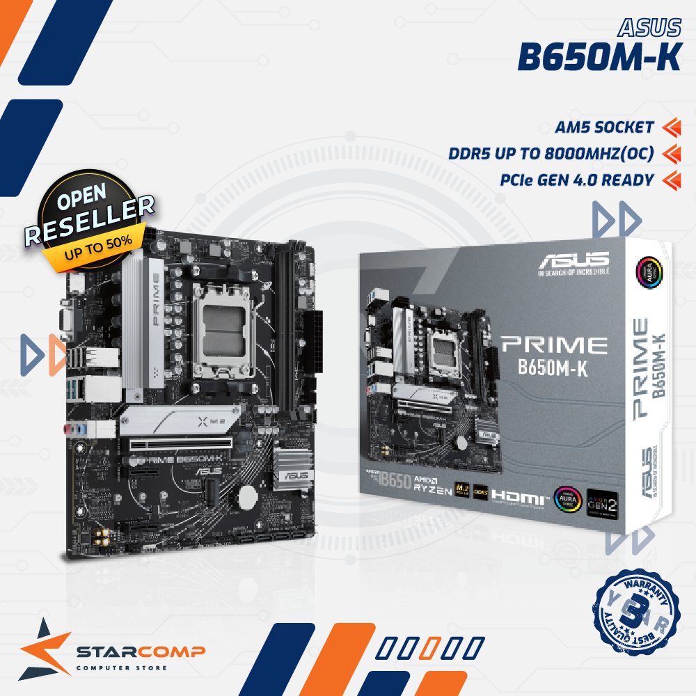 Jual ASUS PRIME B650M-K DDR5 Motherboard AMD B 650 AMD AM5 M-ATX ...