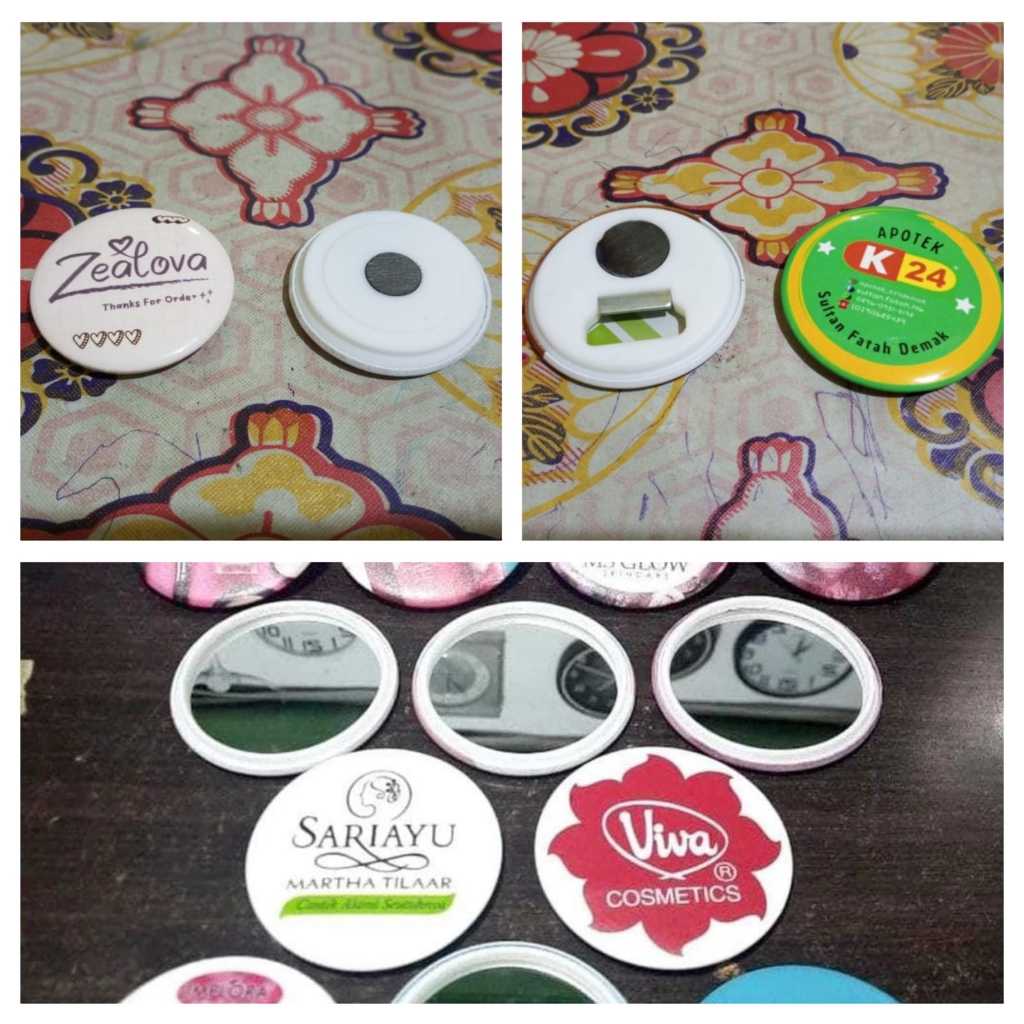 Jual [MIN 10 PCS] PIN CERMIN HAND MIRROR MAKE UP MINI 75 MM / PIN ...