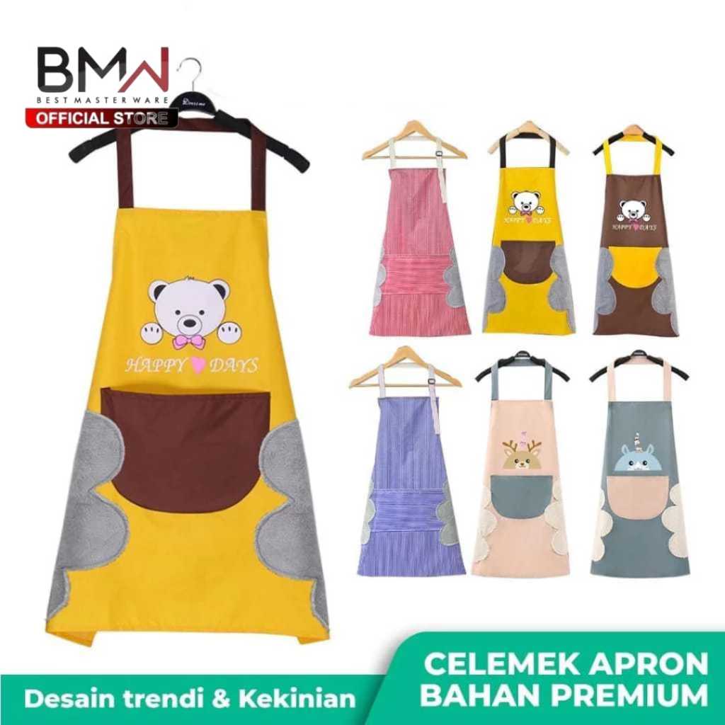 Jual Celemek Masak Apron Dapur Anti Air Minyak bisa Lap Tangan Premium ...