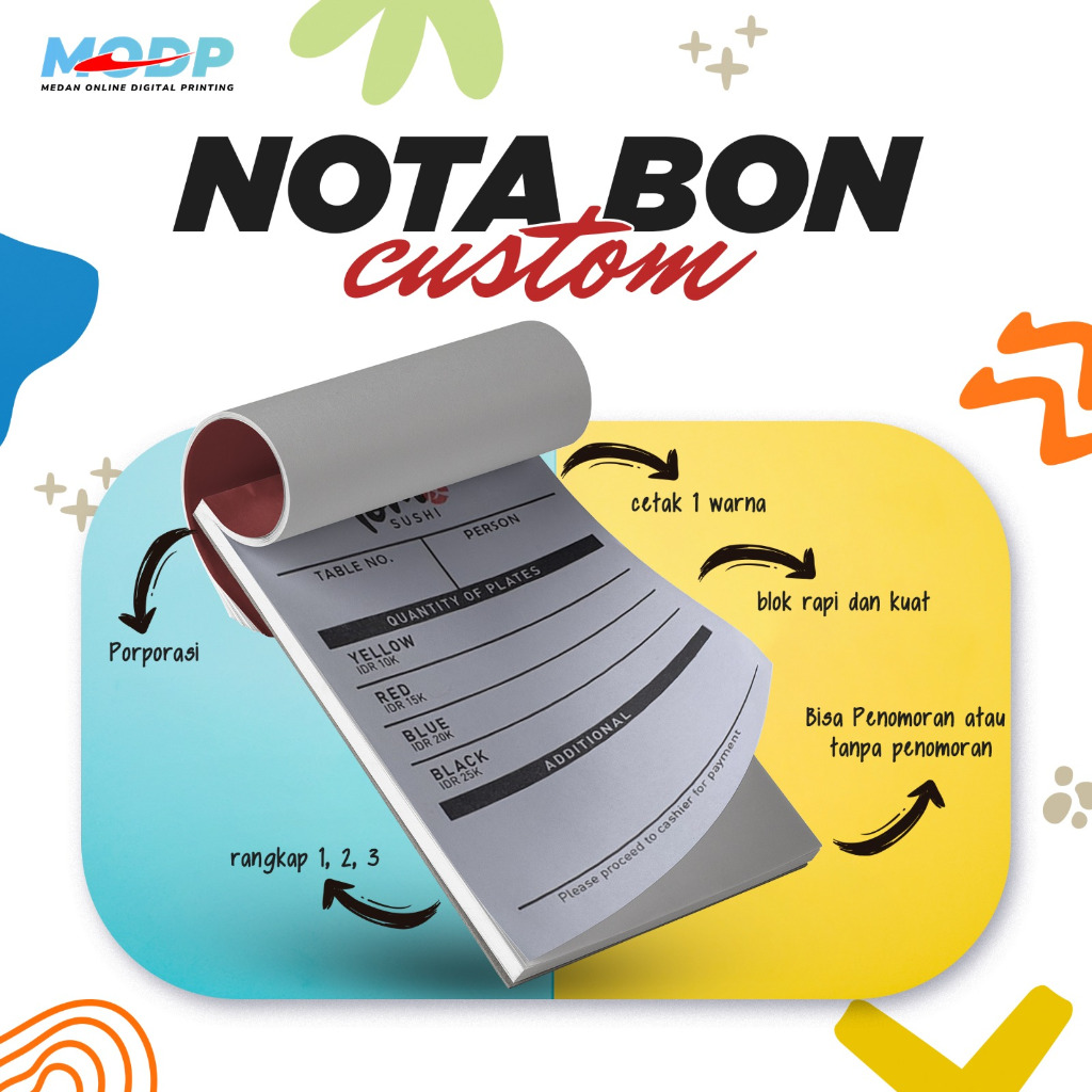Jual Cetak Faktur Custom 1/4 Folio 1 Warna Uk.8,2cm x 21cm - Nota Bon ...