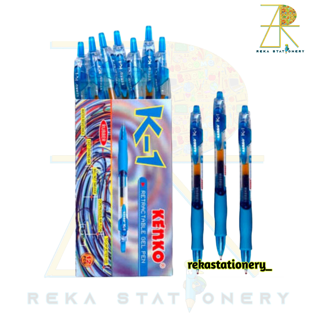 Jual Kenko Gel Pen / Pulpen Jel / Pena Jel Tinta Cetek Kenko K-1 Hitam ...
