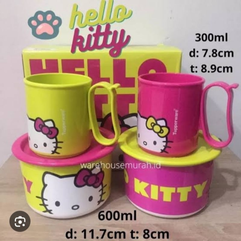 Jual Baru !! Hello kitty snack time Tupperware | Shopee Indonesia