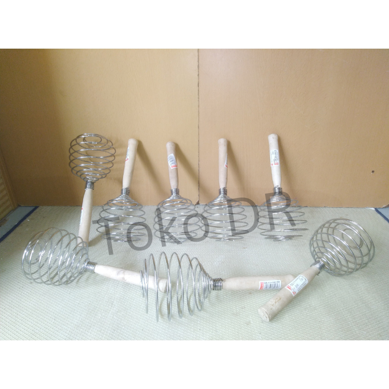 Jual Kocokan telur Spiral Stainless Steel Gagang Kayu / HengChuYi ...