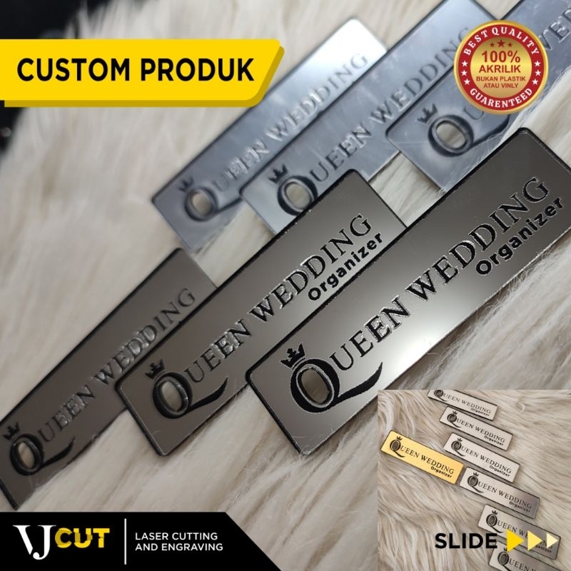 Jual NAME TAG AKRILIK|PAPAN NAMA CUSTOM | NAMETAG PENITI / NAMETAG ...