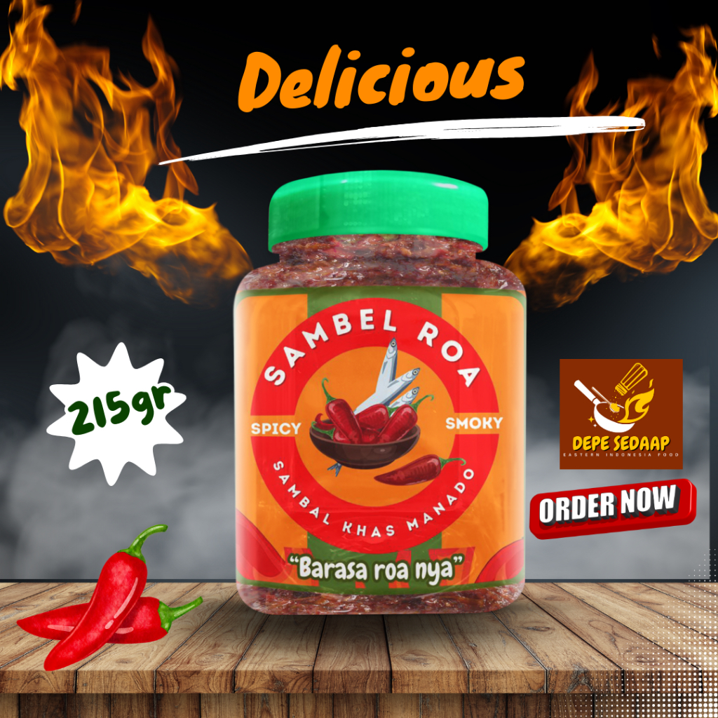 Jual Sambal Roa Khas Manado - asli sambal ikan Roa 215gr | Shopee Indonesia