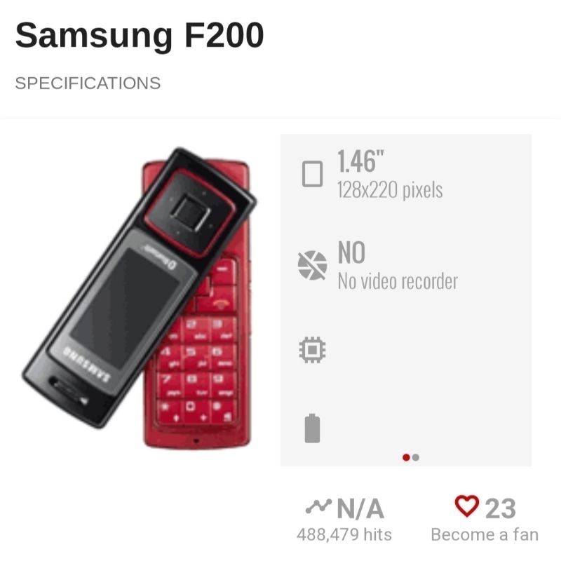 Jual SAMSUNG SGH F200 SLIDE HP LANGKA UNIK DAN MENARIK HP NOSTALGIA 100 ...