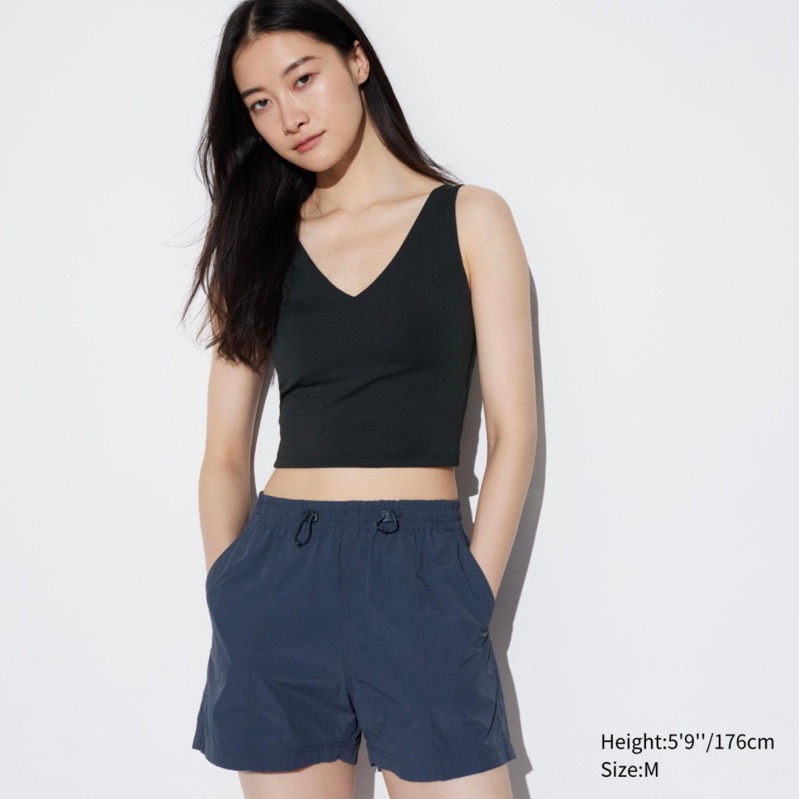 Jual Uniqlo AIRISM Active Cropped Bra Sleevesless Top [NAVY] | Shopee ...
