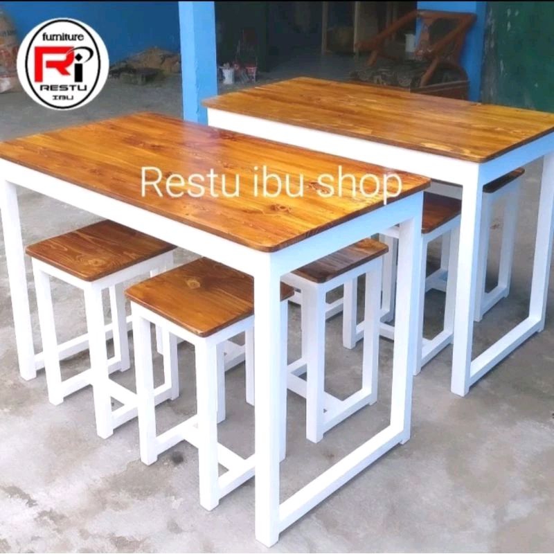 Jual Set meja makan restoran 1meja 4kursi | Shopee Indonesia
