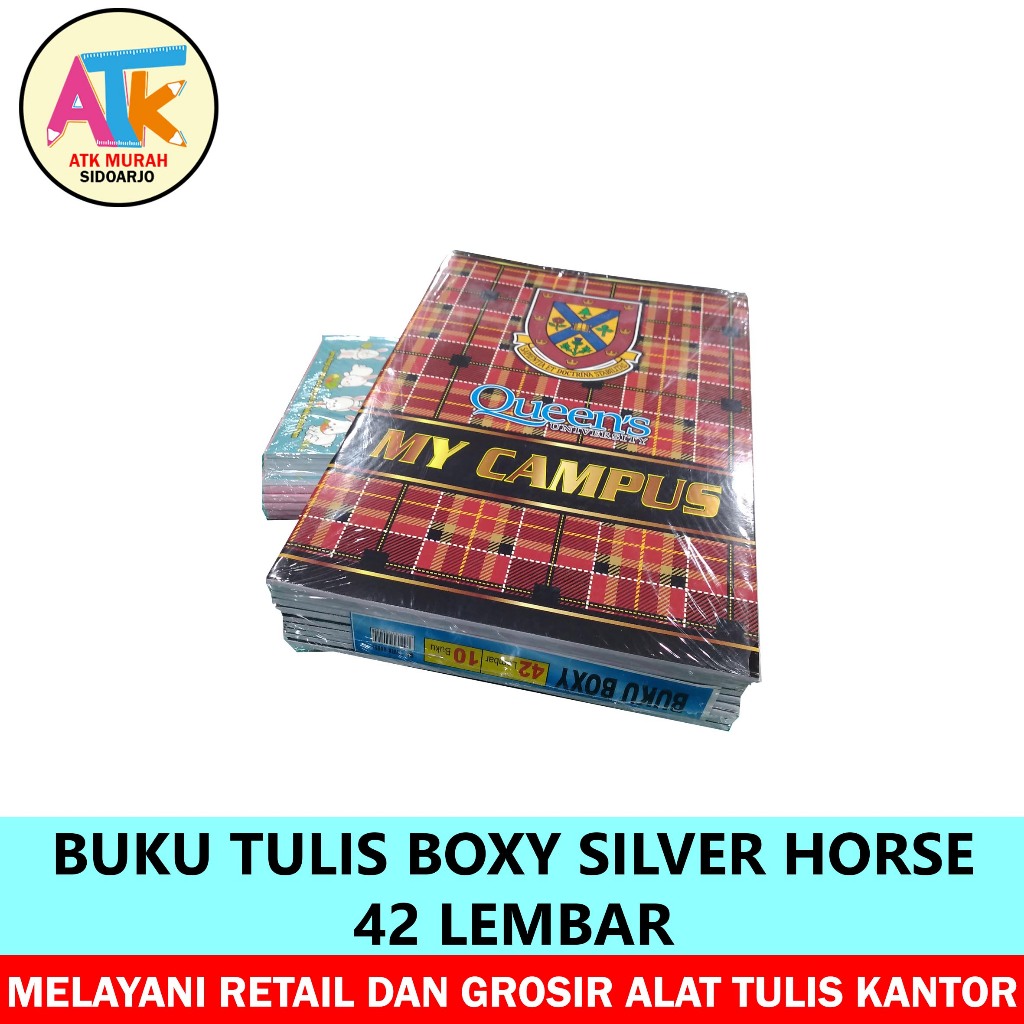 Jual BUKU TULIS BOXY SILVER HORSE 42 LEMBAR | Shopee Indonesia