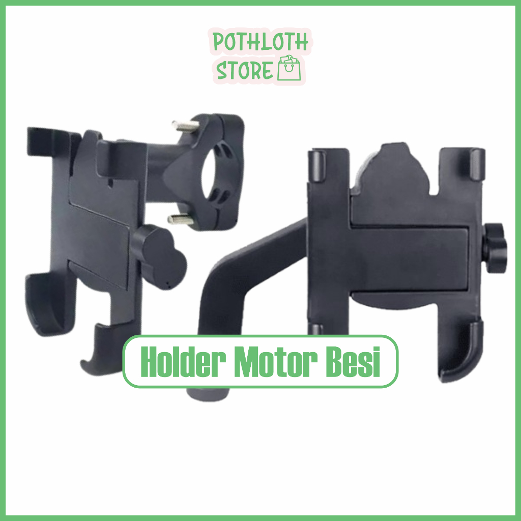 Jual Holder Motor Besi Spion Stang Kuat dan Kokoh / Tempat Hp di motor Alumunium Aloy Sepion dan ...