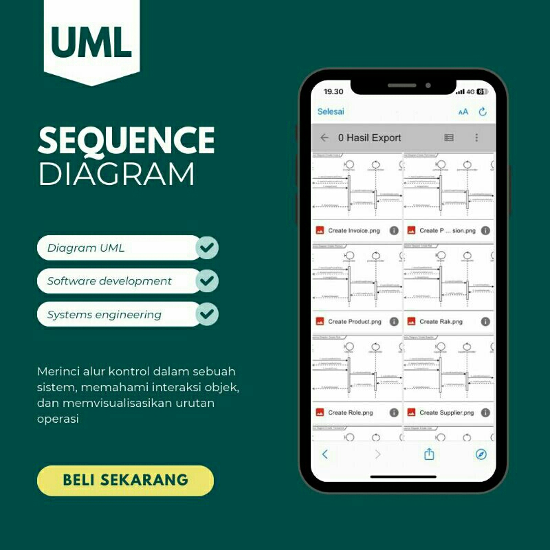 Jual DESAIN SEQUENCE DIAGRAM/ UML DIAGRAM/ OOP/ DLL | Shopee Indonesia