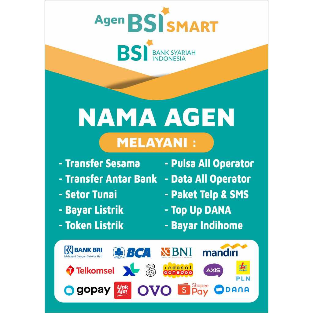 Jual STIKER VINYL NEON BOX BSI SMART (UKURAN DAN NAMA KONTER BISA ...