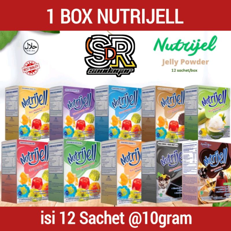 Jual Nutrijel 1 box isi 12 sachet @10g Lengkap semua rasa | Shopee ...