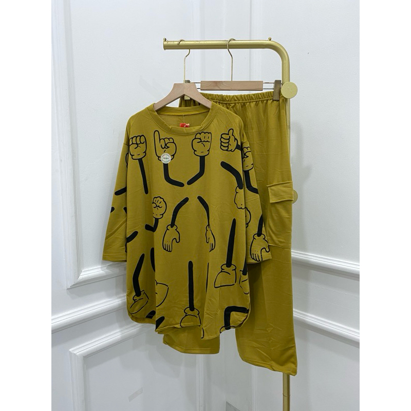 Jual STELAN KNIT SETCEL MURAH CARGO MOTIF JUMBO HALUS LEMBUT XXL KARET ...