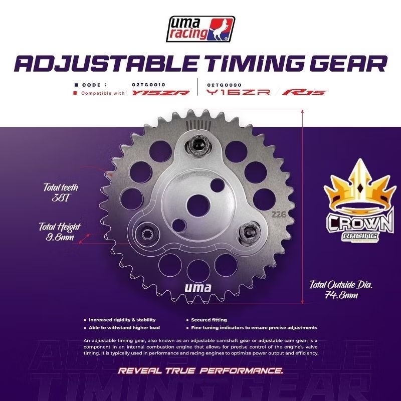 Jual Gigi Sentrik Timing Gear Decompression Gear Uma Racing Yamaha MX ...