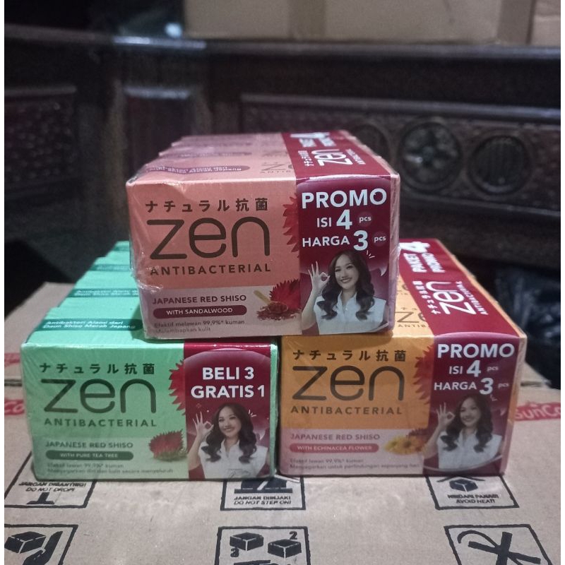 Jual Sabun batang Zen antibacterial isi 4x 50gr | Shopee Indonesia