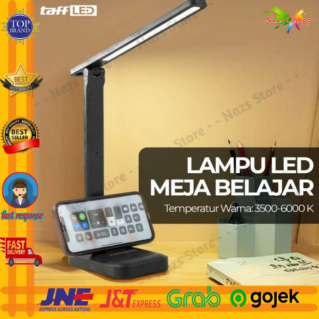 Jual Lampu Meja Belajar LED Desain Simple Model Lipat 3 Warna dengan ...