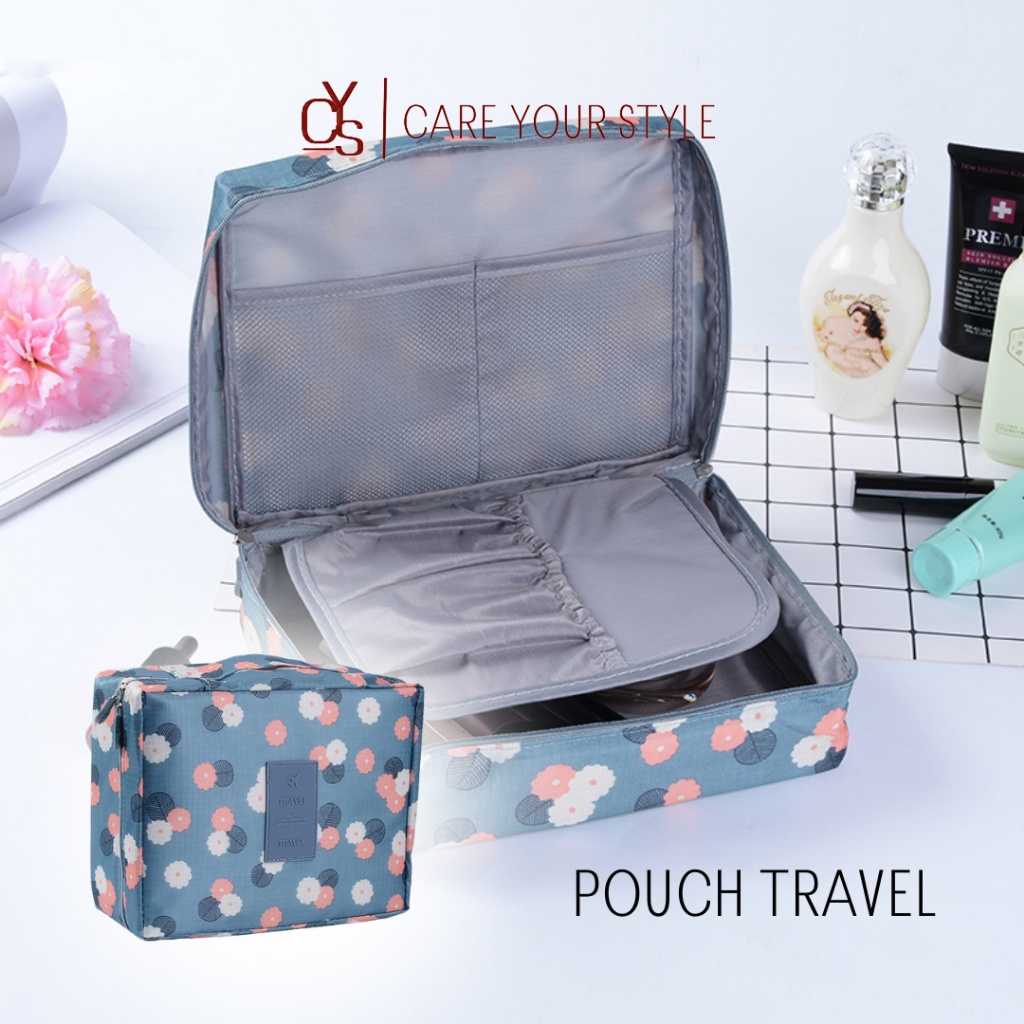 Jual CYS Tas Kosmetik Travel Bag Make Up Pouch Multifungsi Organizer Penyimpanan Aksesoris PK-01 ...