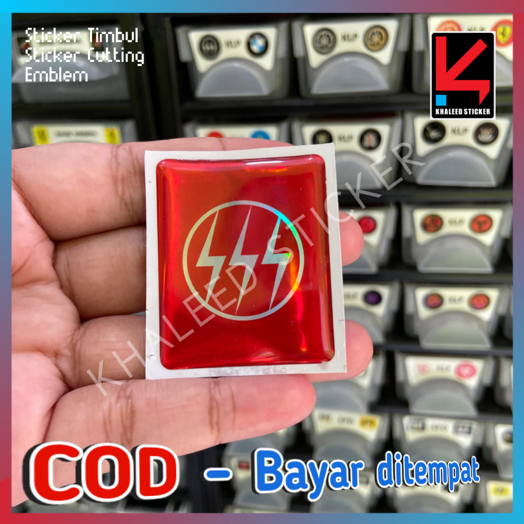 Jual STIKER EMBLEM DASI VESPA LOGO SSS MERAH HOLOGRAM STICKER MOTOR ...