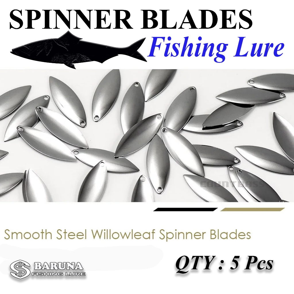 Jual 5Pcs Umpan Pancing Ikan Spinner Blades Model Daun Ukuran 4cm ...