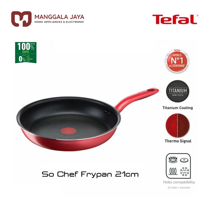 Jual Tefal So Chef Frypan 21cm Wajan Anti Lengket | Shopee Indonesia