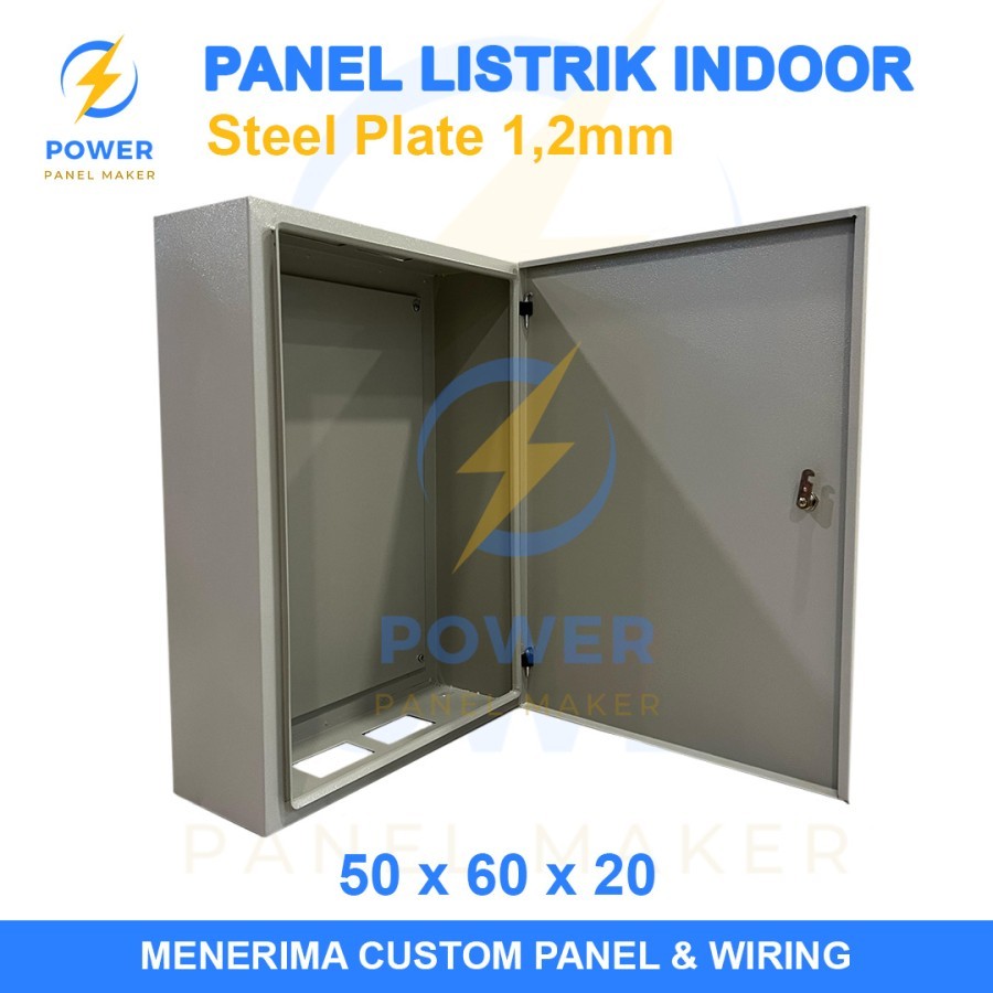 Jual Box Panel Listrik Indoor 60x50x20 SPHC 1.2mm RAL 7032 | Shopee ...