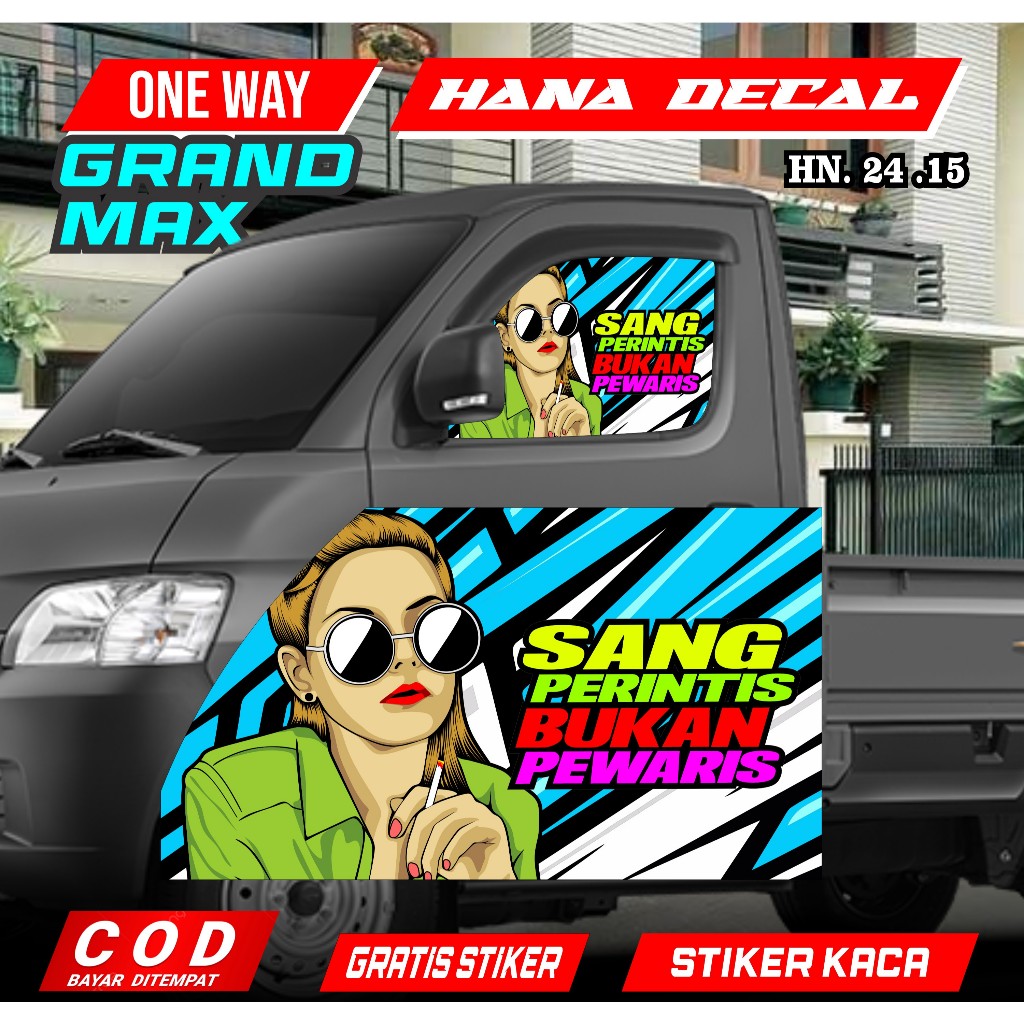 Jual [COD] Stiker One Way Vision Kaca Samping Mobil Pick Up Grandmax ...