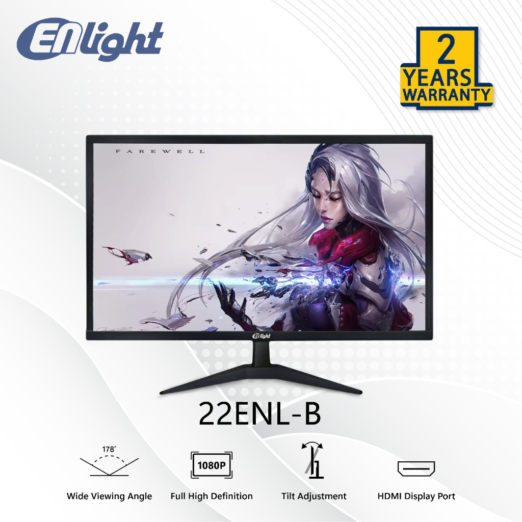 Jual ENLIGHT MONITOR 22ENL-B 22" FULL HD 75Hz VGA + HDMI | Shopee Indonesia