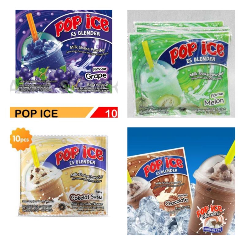 Jual Minuman instan Segar Pop Ice varian rasa 1x10 23gr | Shopee Indonesia