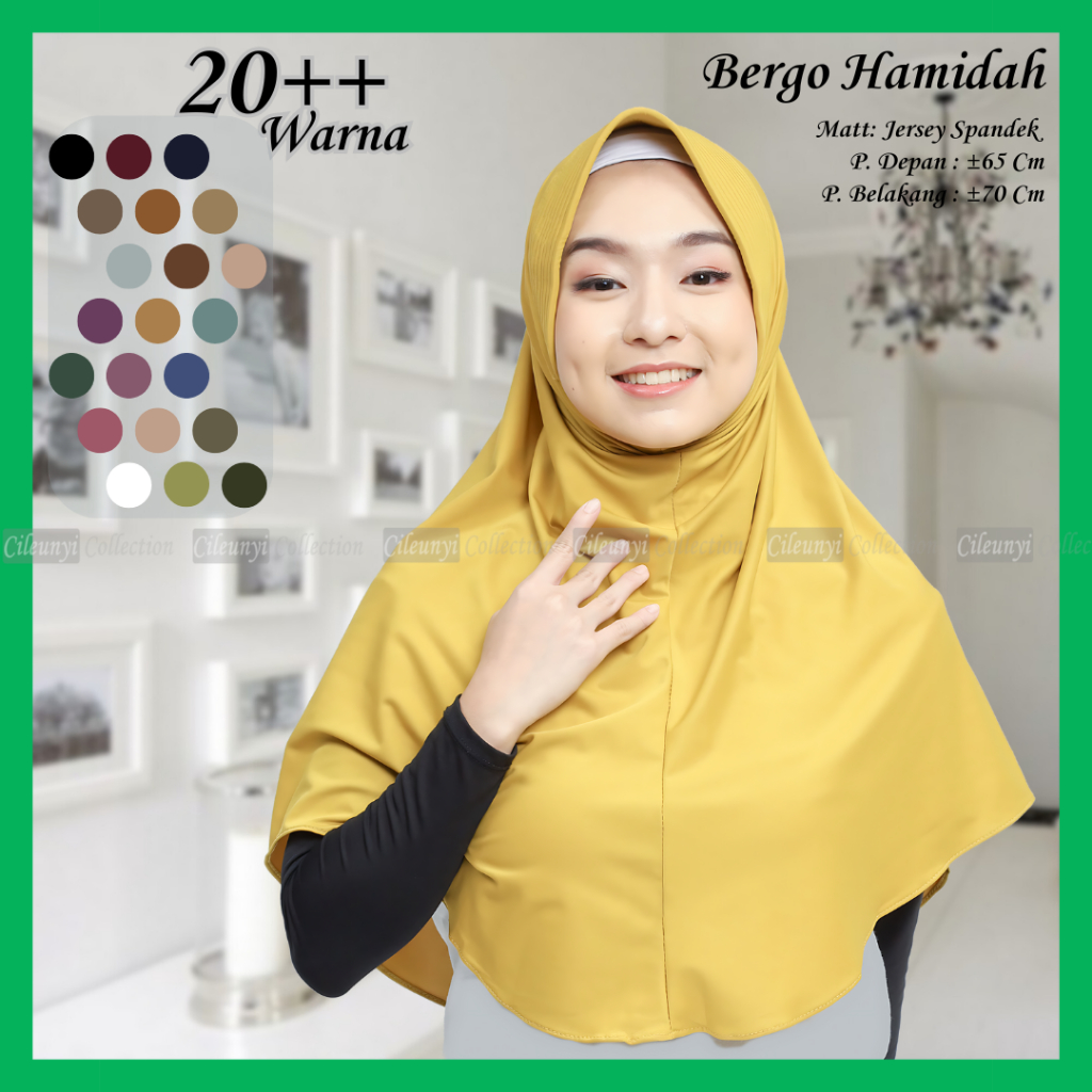 Jual Bergo Hamidah Ukuran M Hijab Instan by Cileunyi Collection Spandek ...