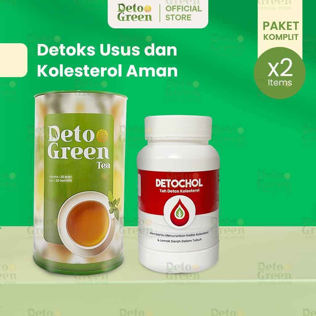 Jual (BUNDLING) DETOGREEN dan Detochol Paket Komplit Detoks Usus dan ...