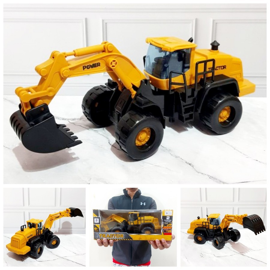 Jual Diecast Truk Traktor Shovel Mainan Miniatur Mobil Beko Excavator ...