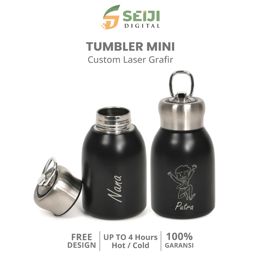 Jual Botol Minum/Tumbler Mini Custom Cetak Laser Grafir Tumbler 300ml ...