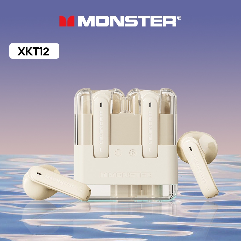 Jual Monster XKT12 Wireless Earphone Bluetooth V5.3 Dual Mic ENC Call ...